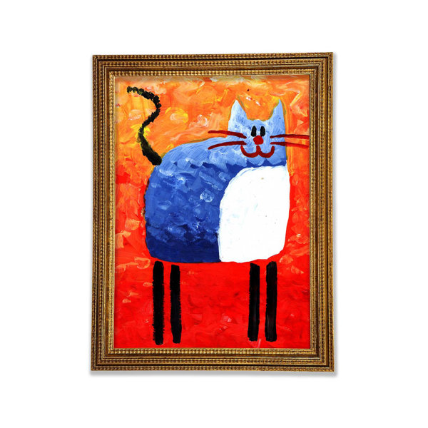 Rosalind Wheeler Blaue Katze - Druck | Wayfair.de